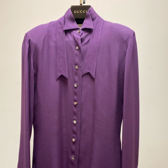 Gucci | Tops | Gucci Silk Blouse | Poshmark